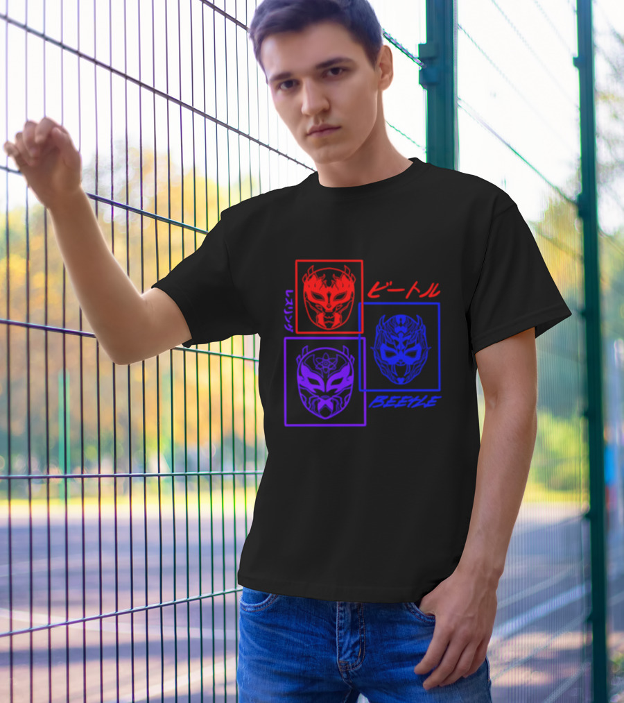 Crimson Beetle 3 Faces Of Beetle T-Shirt