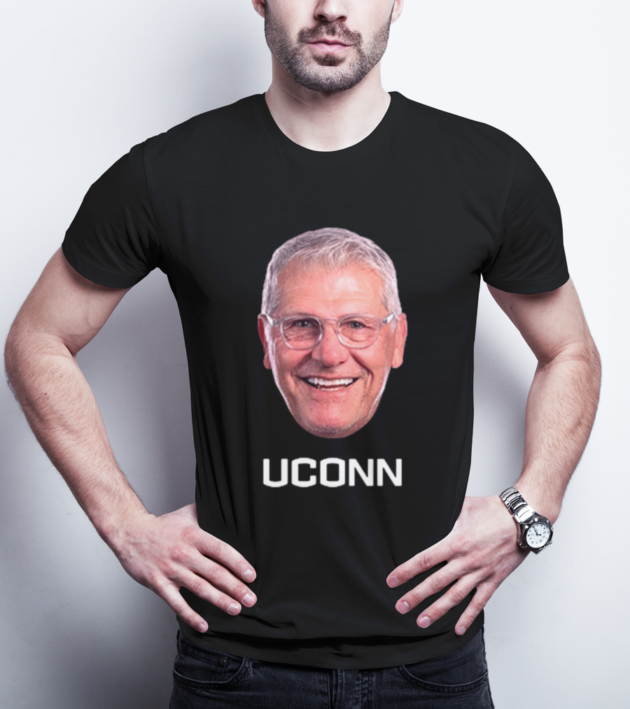 Geno Auriemma UConn Huskies Coach Smiling Face T-Shirt
