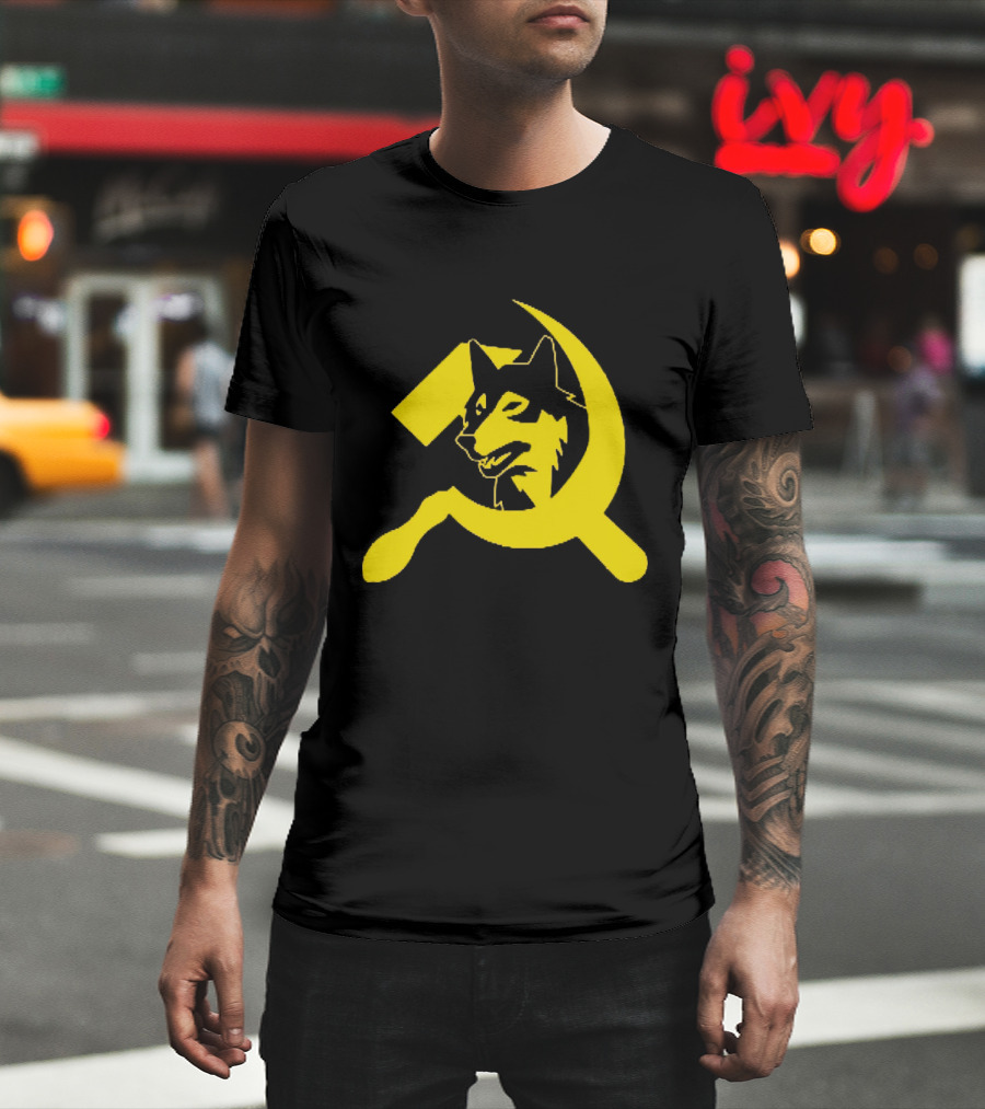 Minnesota Timberwolves Hammer Sickle Symbol Wolf Head T-Shirt