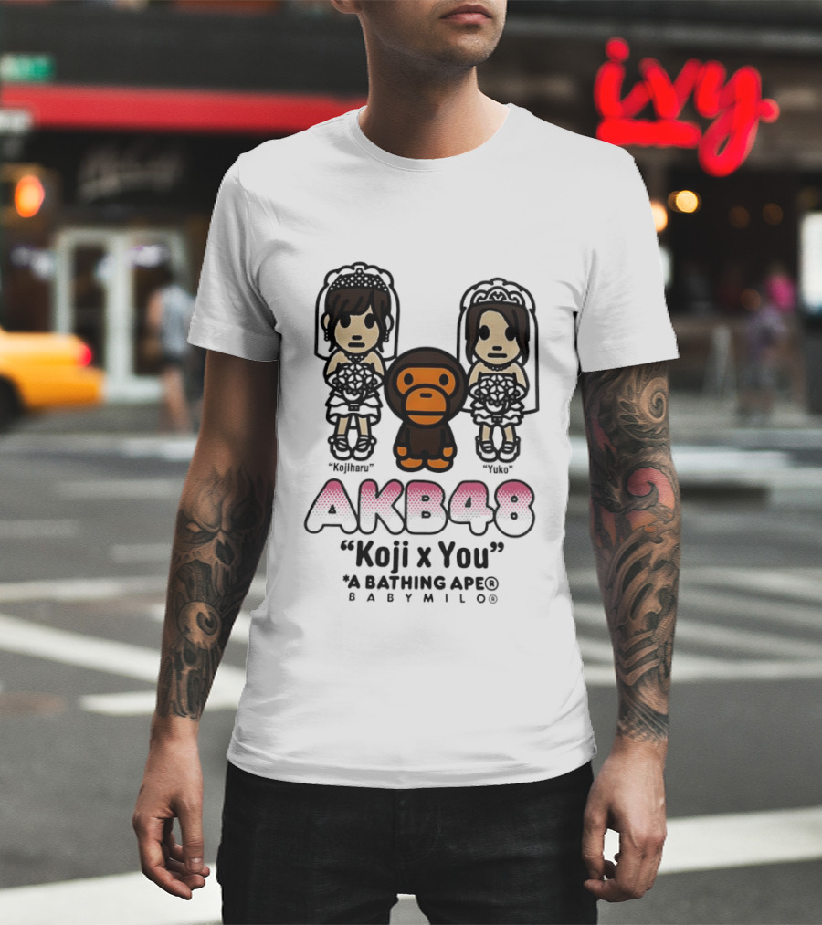 AKB48 Koji X You Collaboration A Bathing Ape Bape Baby Milo T-Shirt