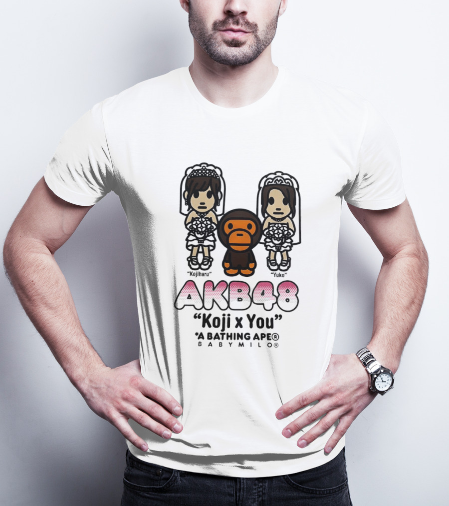 AKB48 Koji X You Collaboration A Bathing Ape Bape Baby Milo T-Shirt