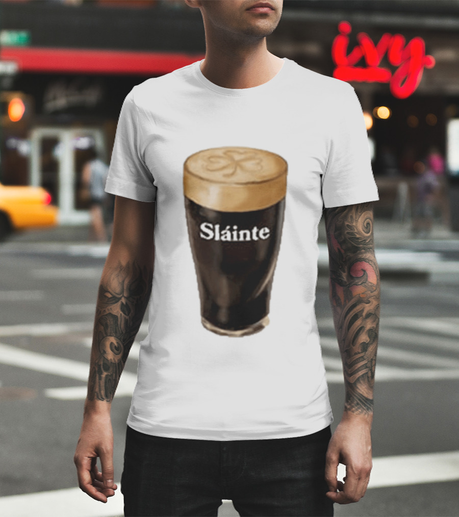 Sláinte Irish Shamrock Brew Pint T-Shirt
