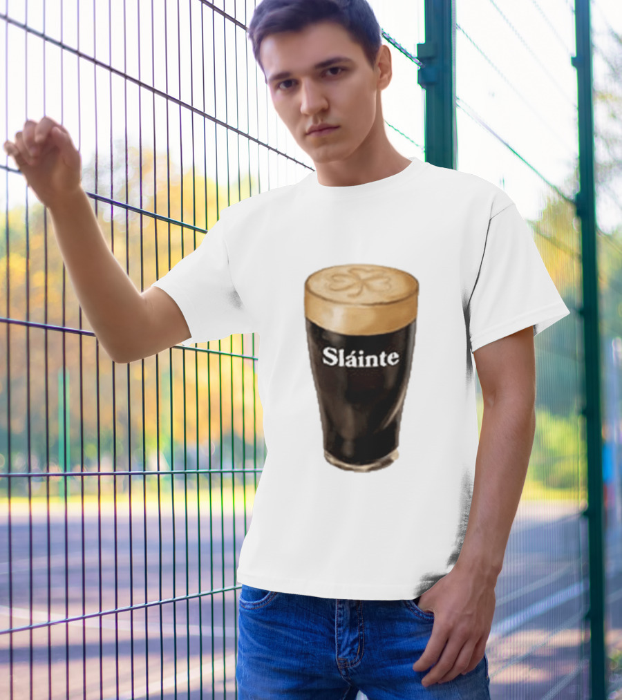 Sláinte Irish Shamrock Brew Pint T-Shirt