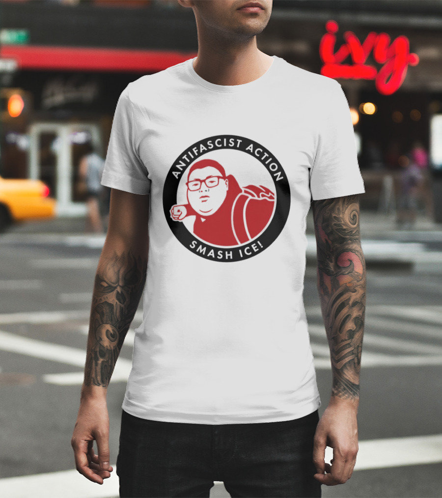Antifascist Action Smash ICE Smash Nazi T-Shirt