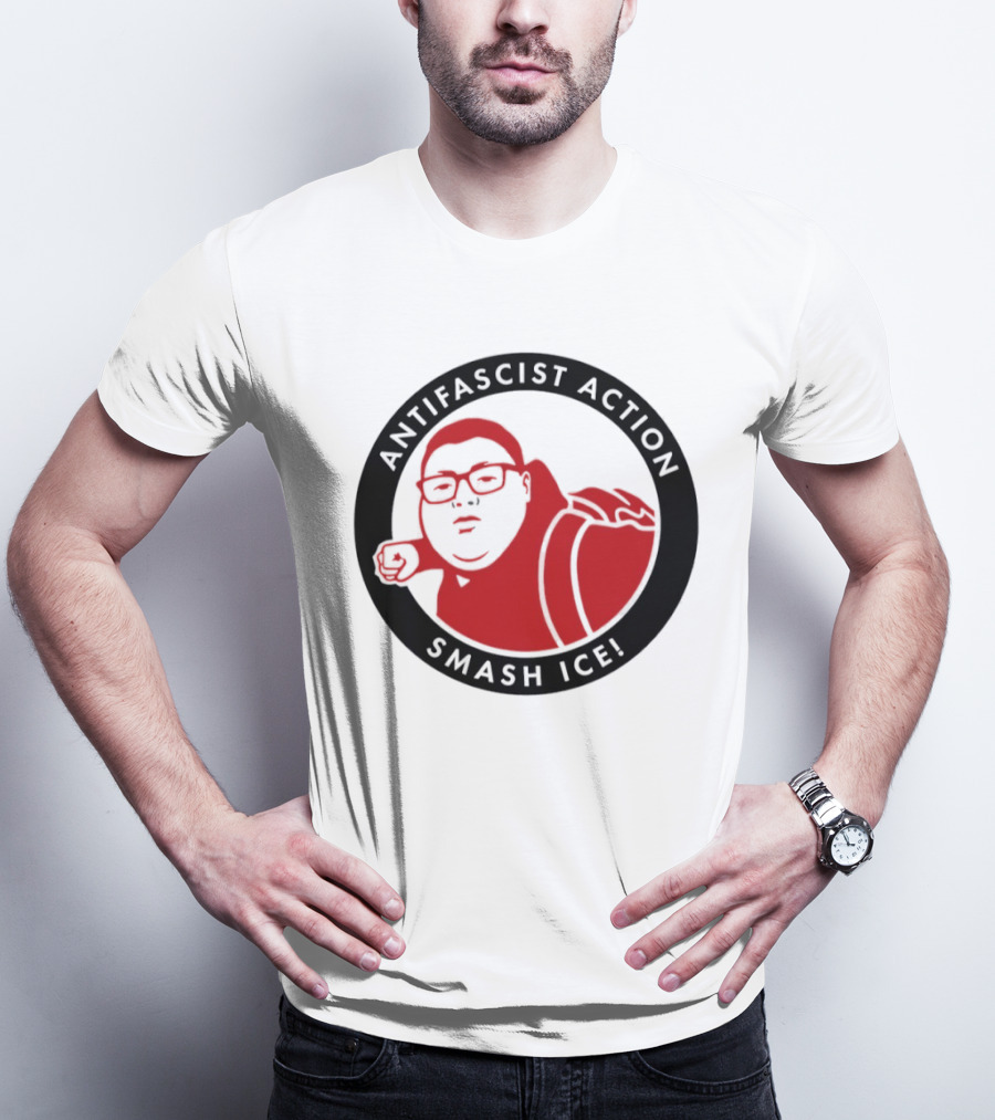 Antifascist Action Smash ICE Smash Nazi T-Shirt