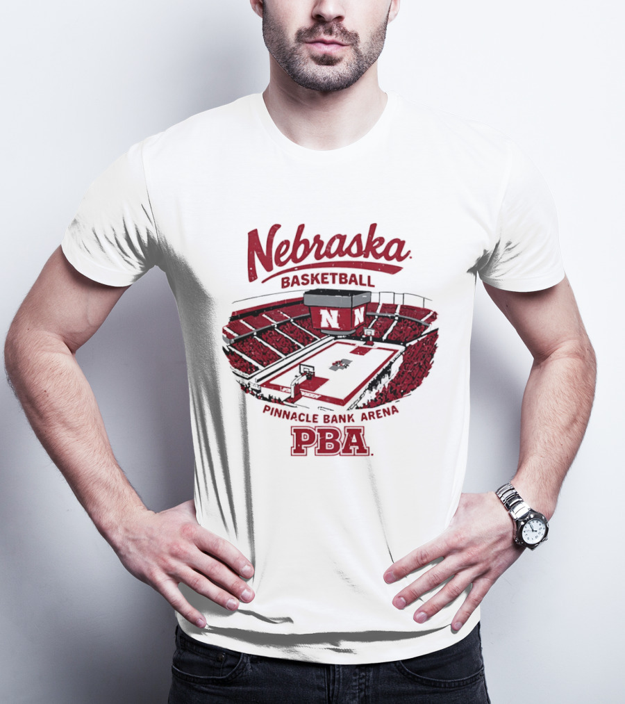 Nebraska Basketball Pinnacle Bank Arena PBA Cornhuskers T-Shirt