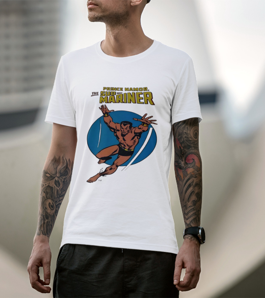 Prince Namor The Sub Mariner Iconic Comic Character Retro Dive T-Shirt
