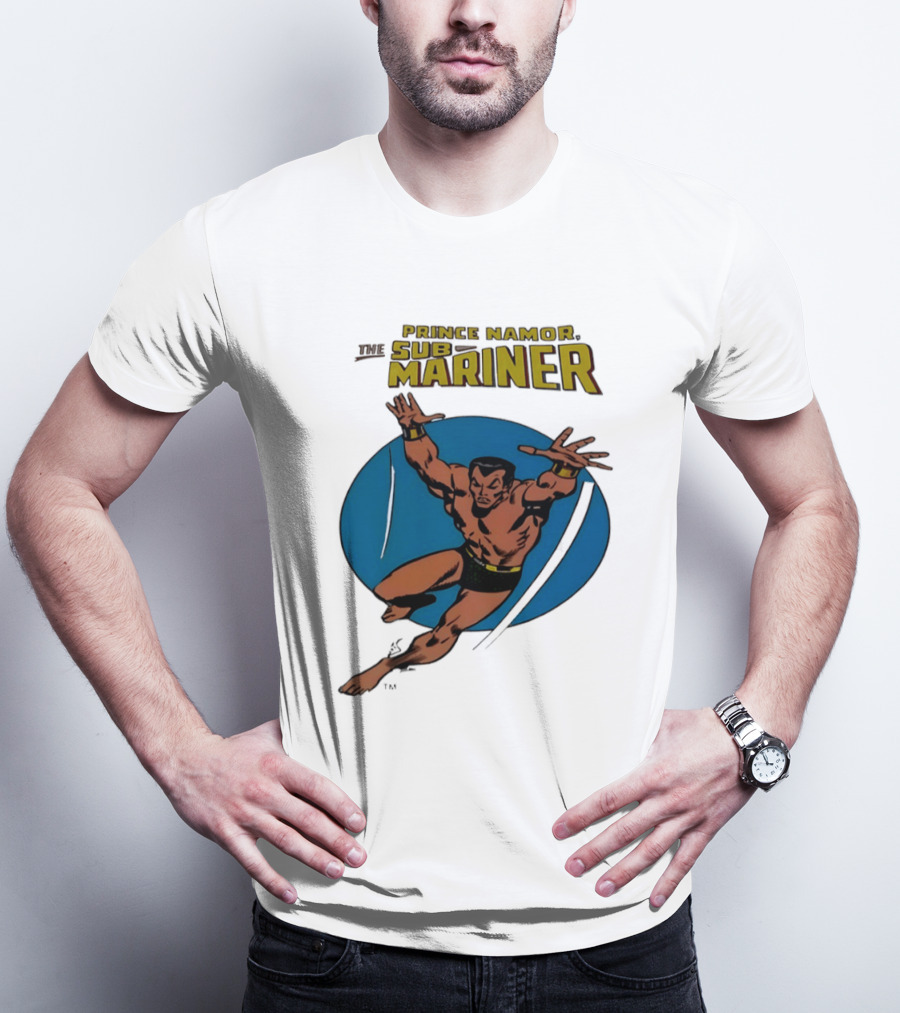 Prince Namor The Sub Mariner Iconic Comic Character Retro Dive T-Shirt