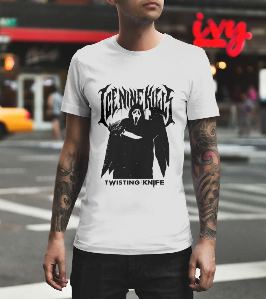 Ice Nine Kills Twisting The Knife Ghost Face Scream 7 Collaboration T-Shirt