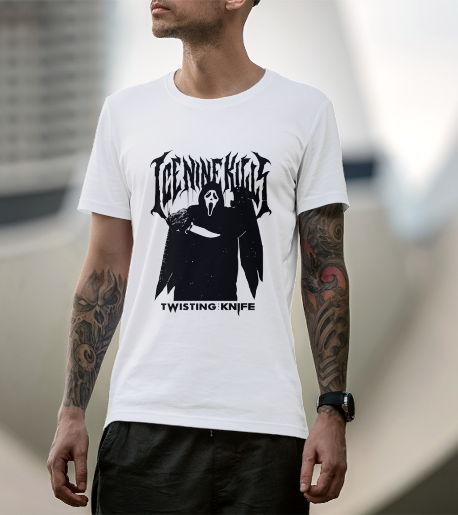 Ice Nine Kills Twisting The Knife Ghost Face Scream 7 Collaboration T-Shirt