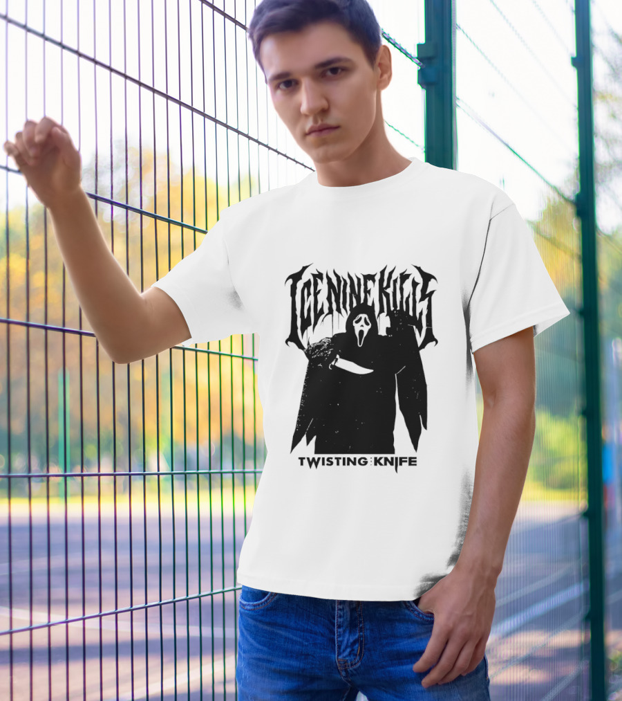 Ice Nine Kills Twisting The Knife Ghost Face Scream 7 Collaboration T-Shirt