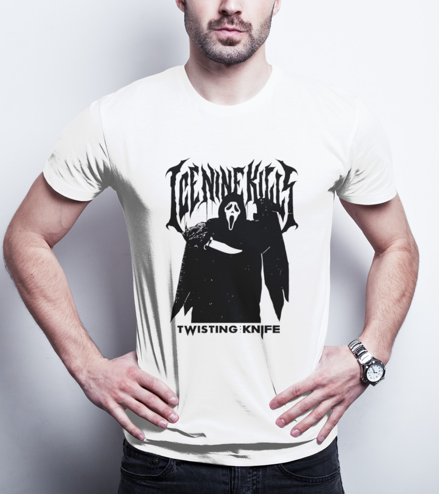 Ice Nine Kills Twisting The Knife Ghost Face Scream 7 Collaboration T-Shirt