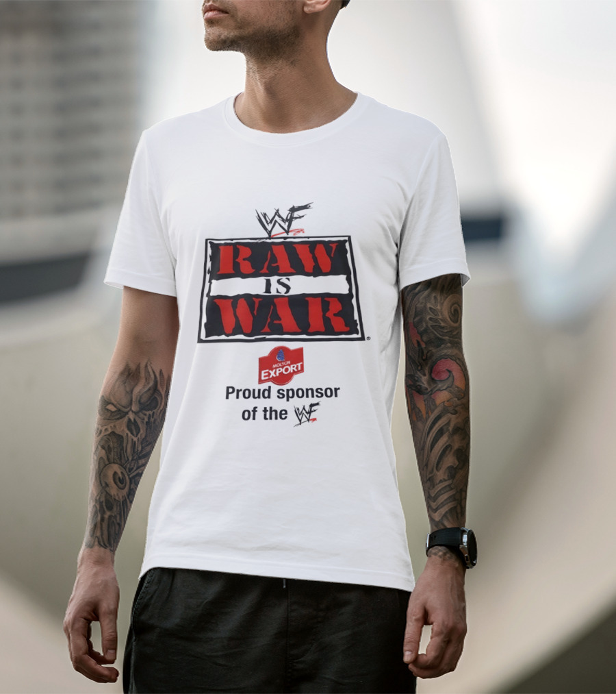 WWF Raw Is War Proud Sponsor With WWF T-Shirt