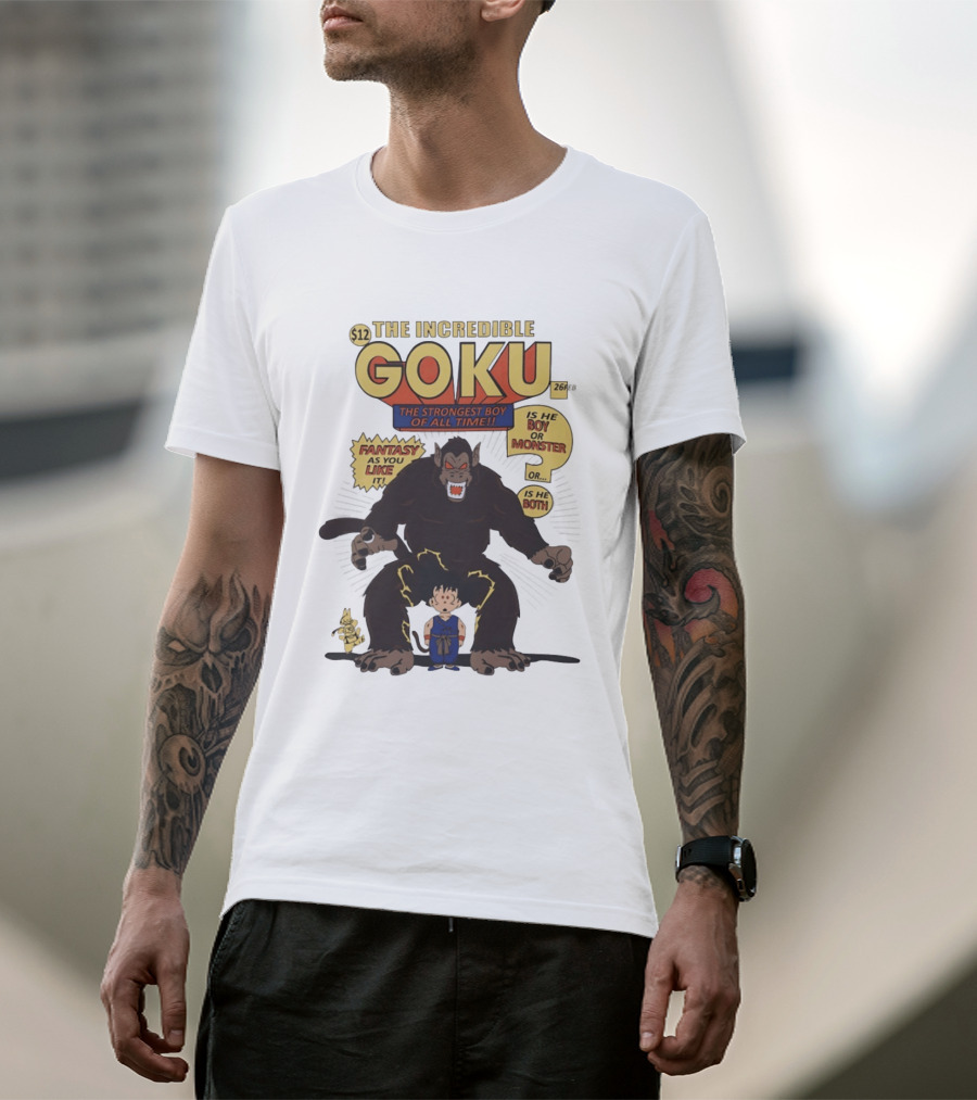The Incredible Goku The Strongest Boy Fantasy As You Like It Monster Boy T-Shirt