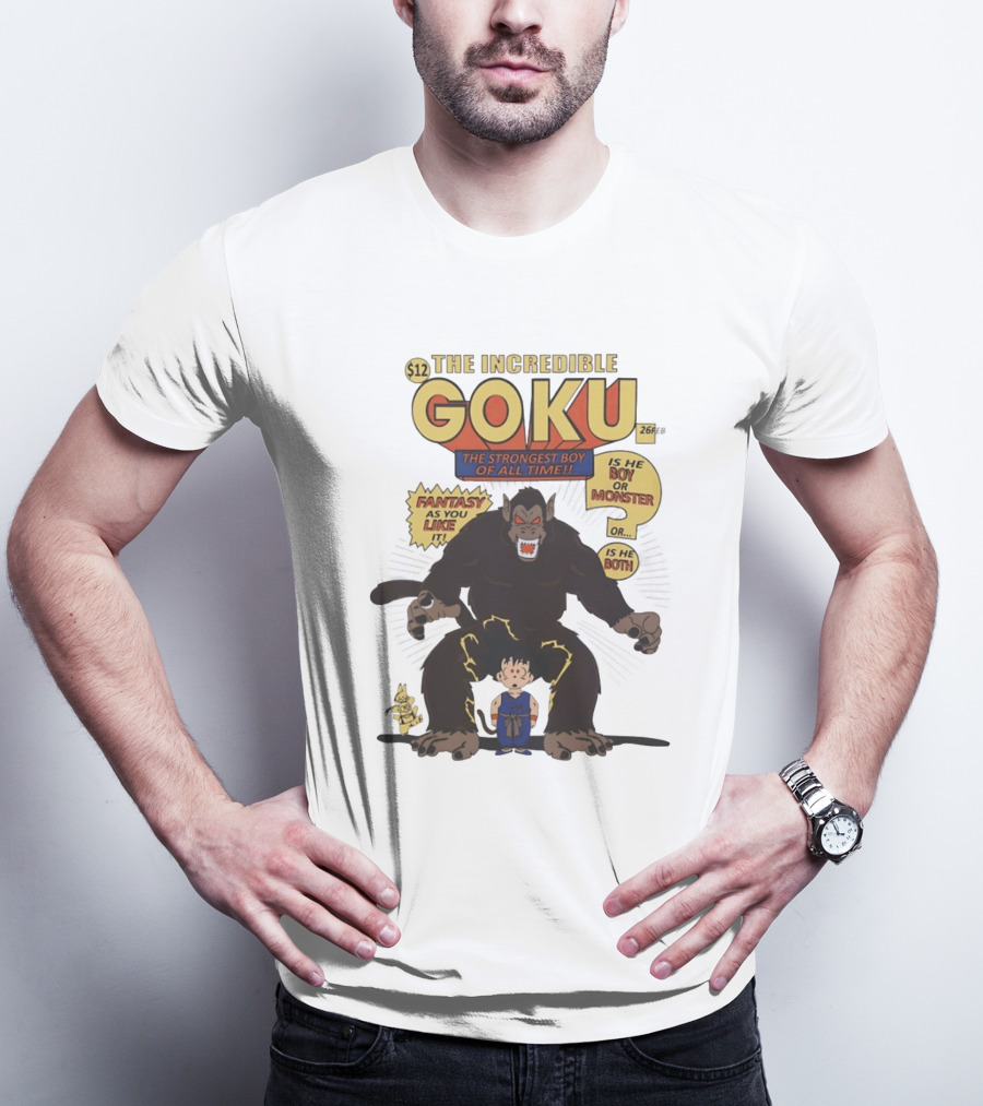 The Incredible Goku The Strongest Boy Fantasy As You Like It Monster Boy T-Shirt