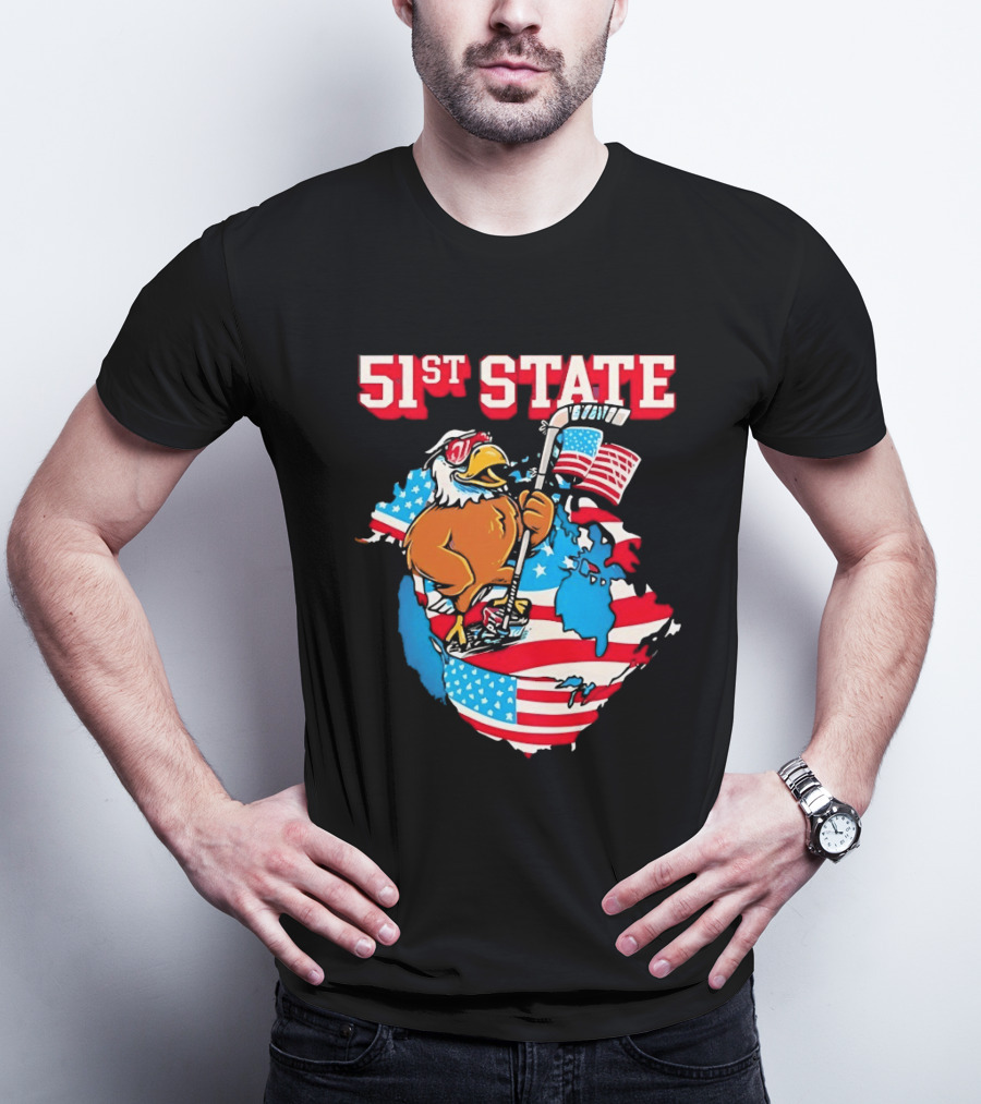 51st State American Eagle Pocket Flag T-Shirt