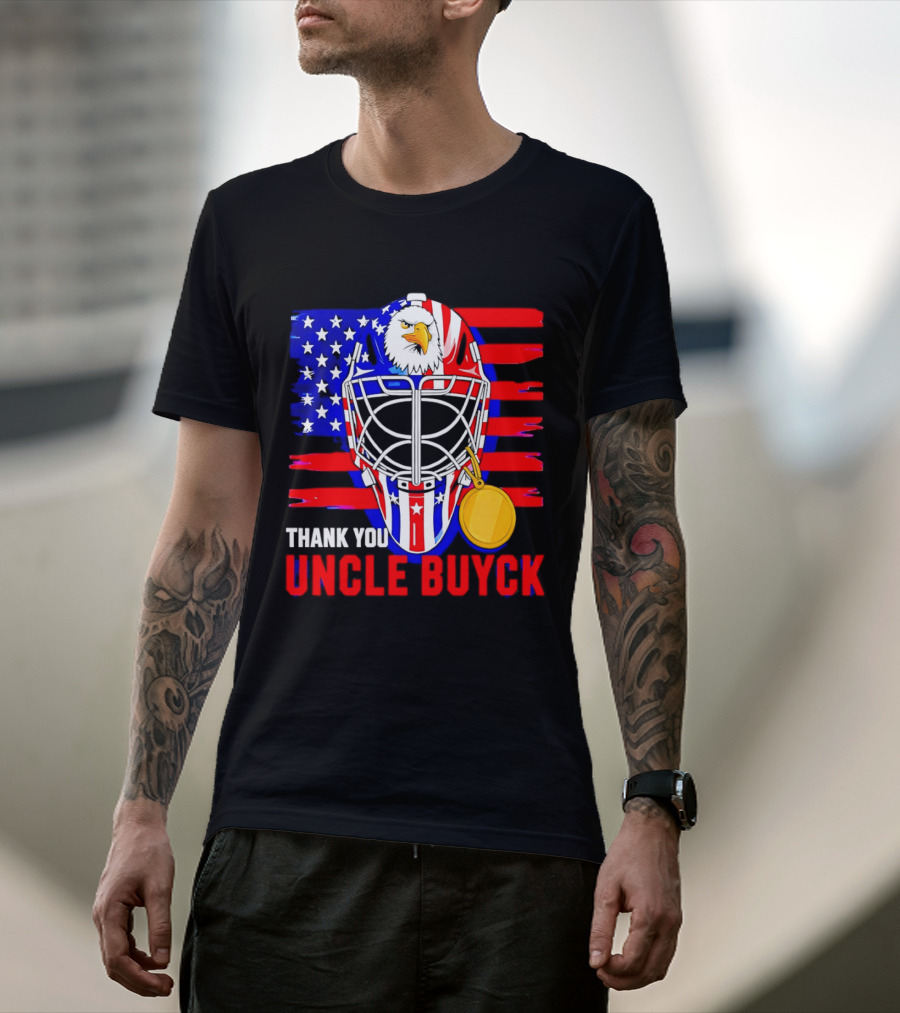 Thank You Uncle Buyck USA Hockey Eagle American Flag Olympic 2026 T-Shirt