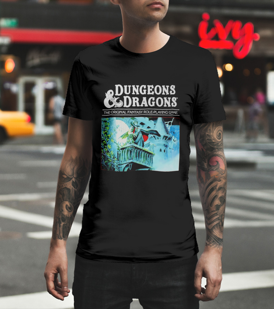 Dungeons And Dragons The Original Fantasy Role Playing Game Vampire Castle T-Shirt