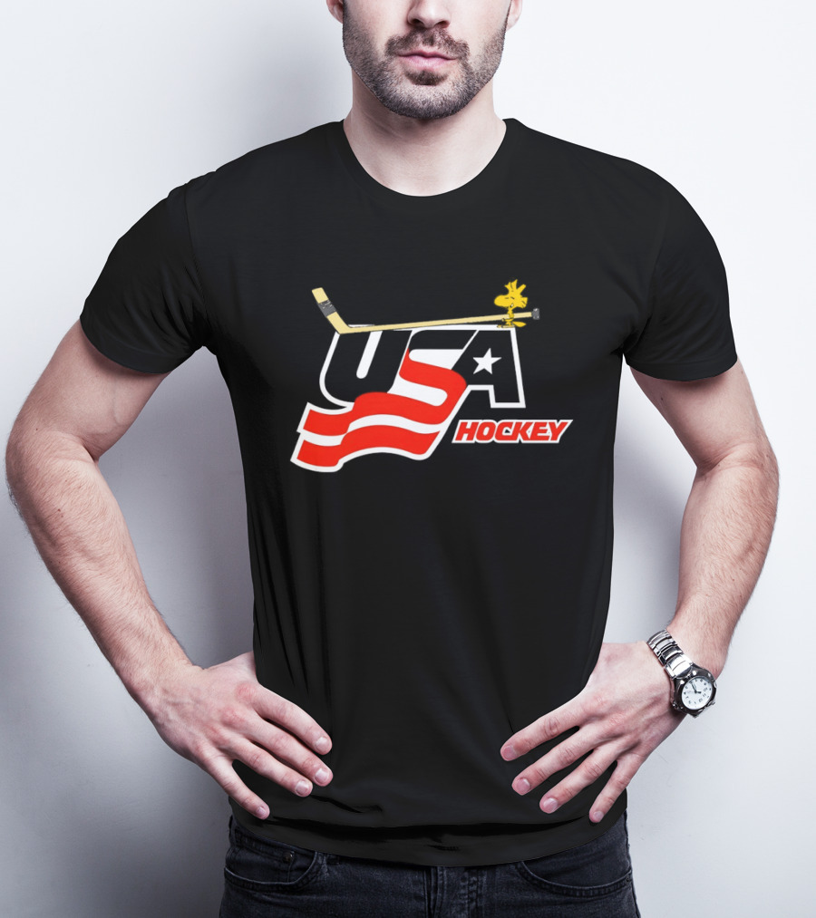 Woodstock USA Hockey With Hockey Stick T-Shirt