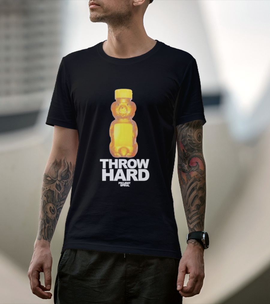 Throw Hard Honey Bear Project Spiral T-Shirt
