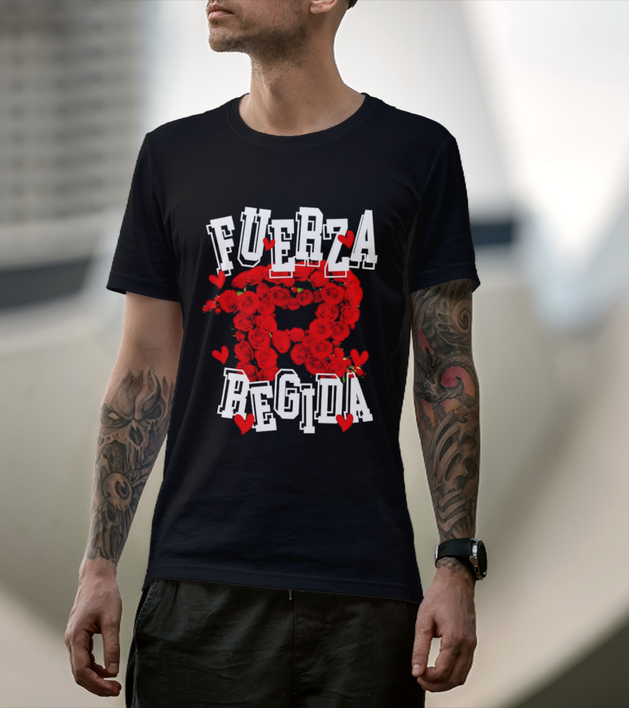 Fuerza Regida Red Rose Hearts T-Shirt