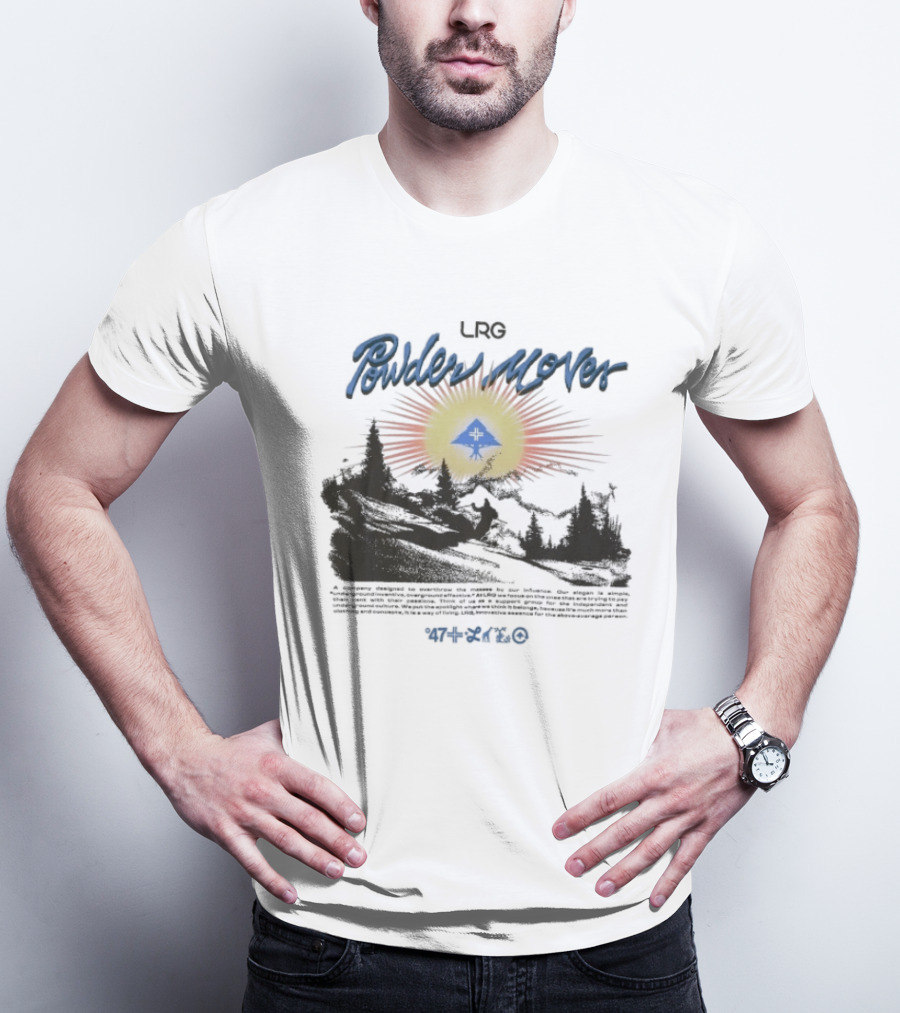 LRG Powder Mover Winter Adventure Scene With Sunrise And Trees T-Shirt