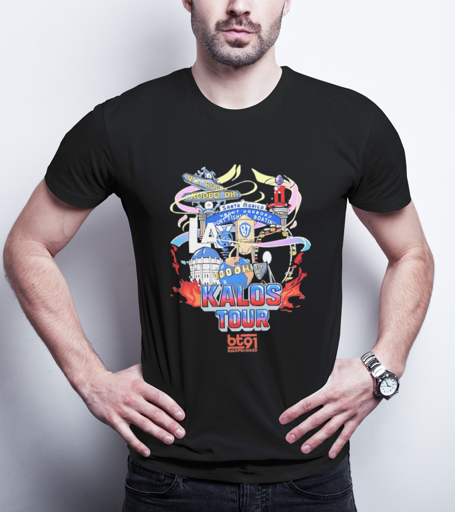 LA Kalos Tour Rodeo Drive Santa Monica Yacht Harbor 87 Vintage 90s 00ohh T-Shirt