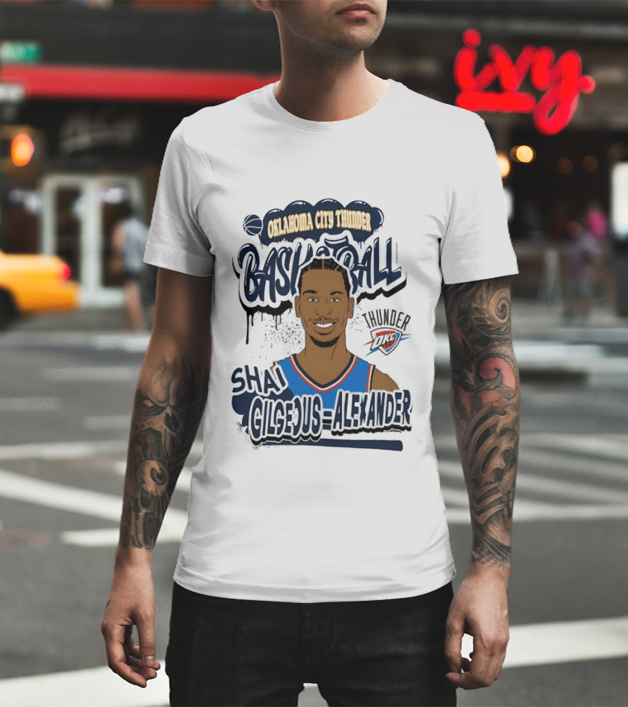 Oklahoma City Thunder Shai Gilgeous Alexander Basketball Thunder T-Shirt