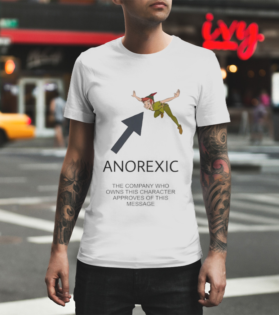 Peter Pan Anorexic Satire With Company Message Approval T-Shirt