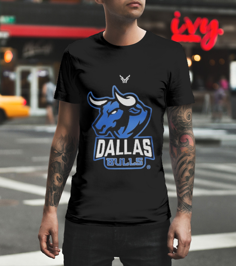 Drinkin Bros Dallas Bulls Bold Blue Bullhead T-Shirt