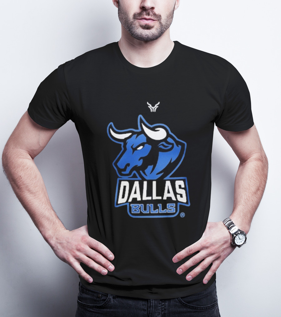 Drinkin Bros Dallas Bulls Bold Blue Bullhead T-Shirt