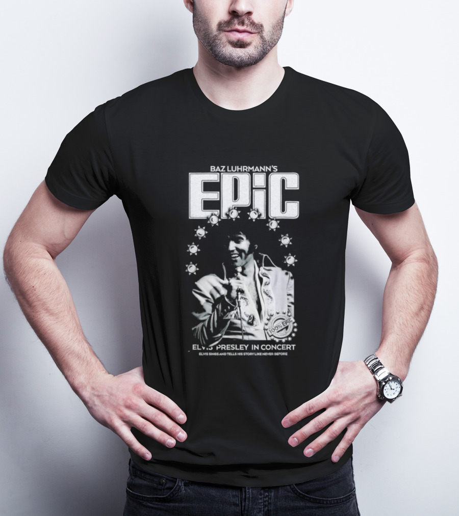 Elvis Presley Baz Luhrmann's Epic Legend In Black & White T-Shirt
