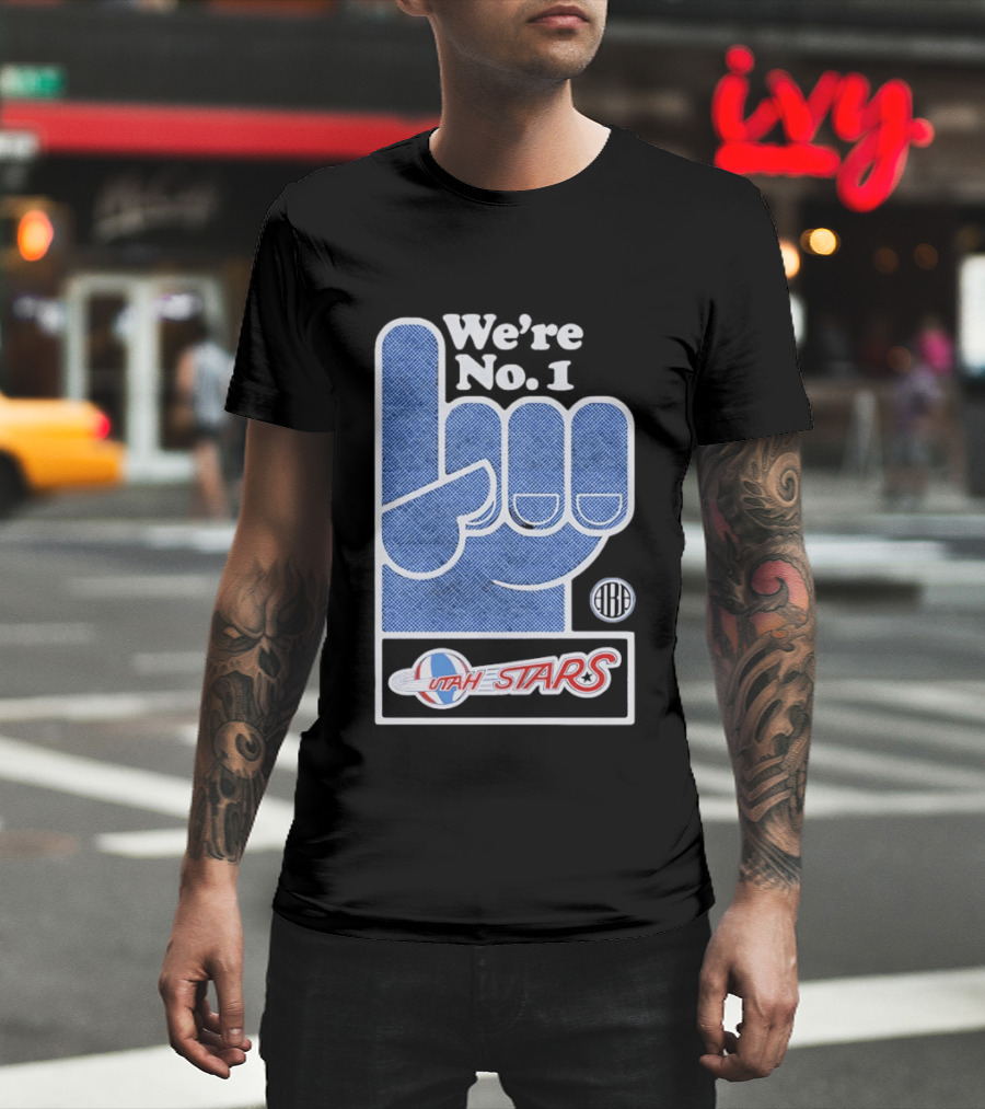 Utah Stars 1971 ABA Champs We're No 1 Foam Finger T-Shirt