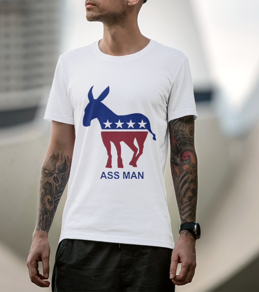 Ass Man Democratic Party Donkey Stars T-Shirt