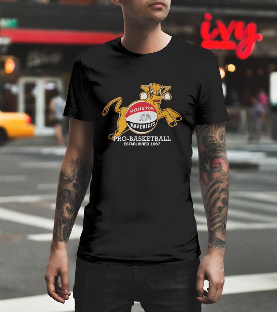 Houston Mavericks ABA Pro Basketball Established 1967 T-Shirt