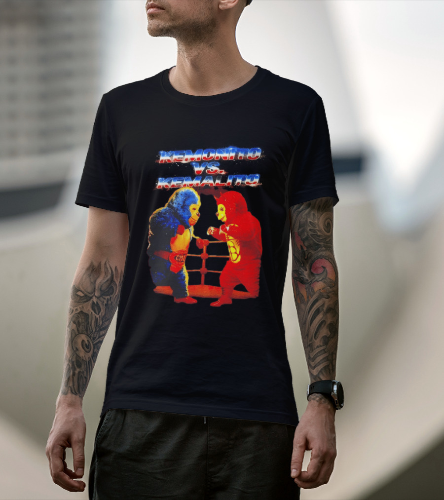Kemonito Vs Kemalito Colorful Wrestling Showdown T-Shirt