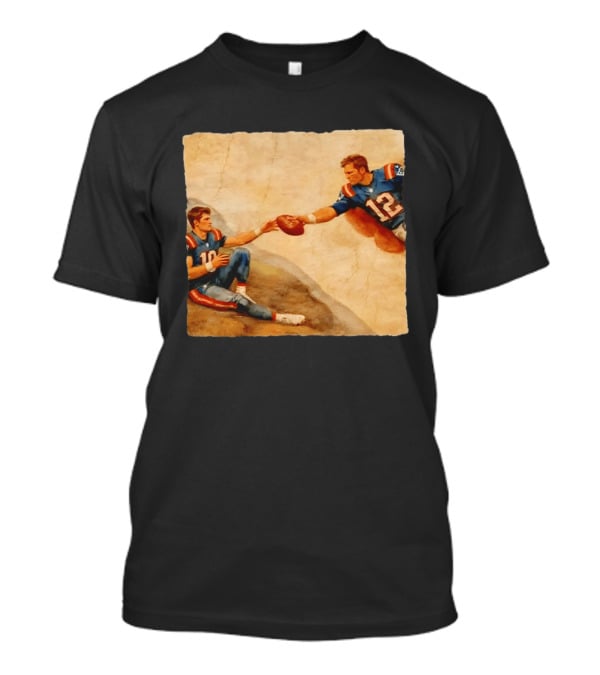 New England Patriots Tom Brady Drake Maye Meme Football T-Shirt