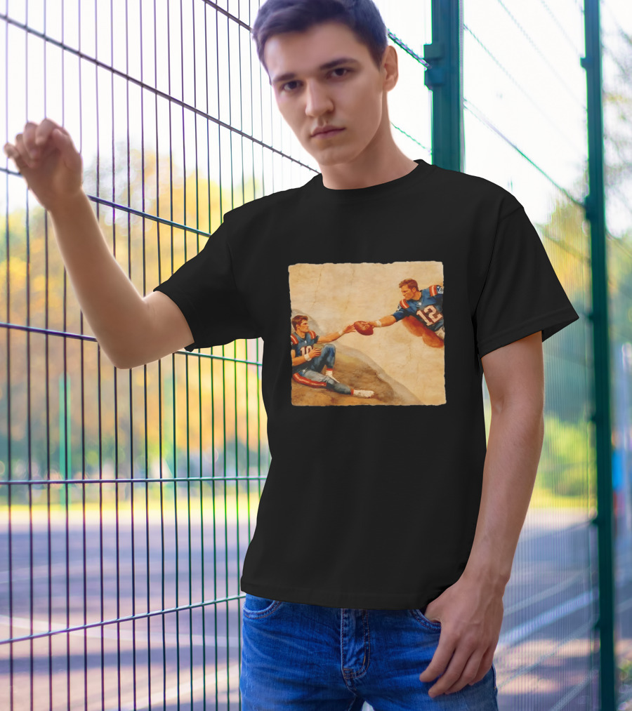 New England Patriots Tom Brady Drake Maye Meme Football T-Shirt