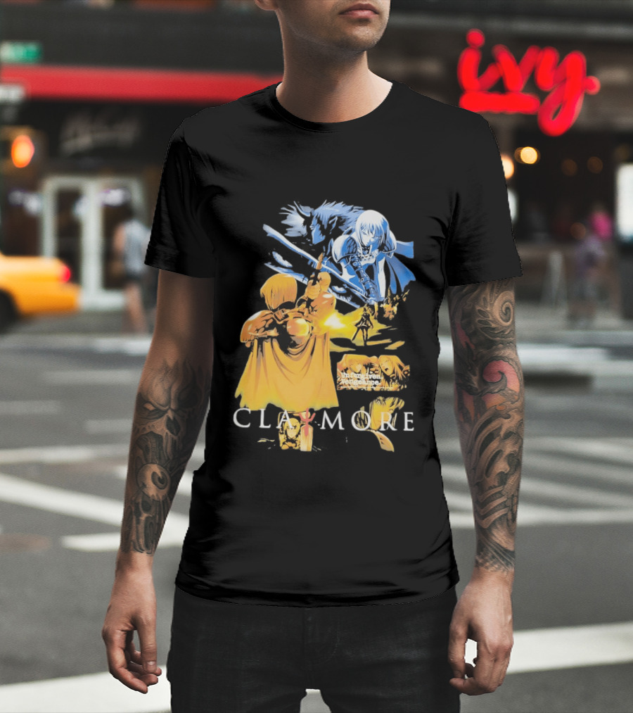 Claymore Clare Unforgiven Vengeance Sword Battle Scene T-Shirt