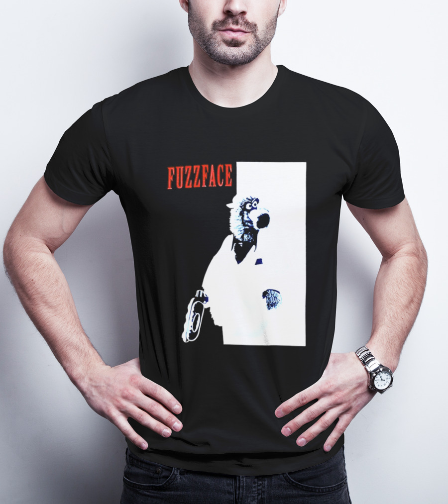 Fuzz Face Muppet Holding Hair Dryer T-Shirt