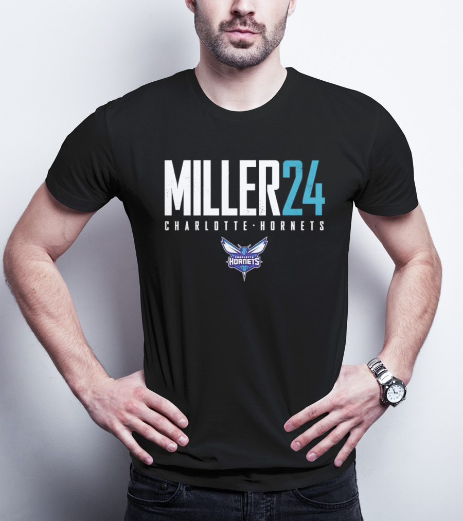Miller 24 Charlotte Hornets Basketball T-Shirt