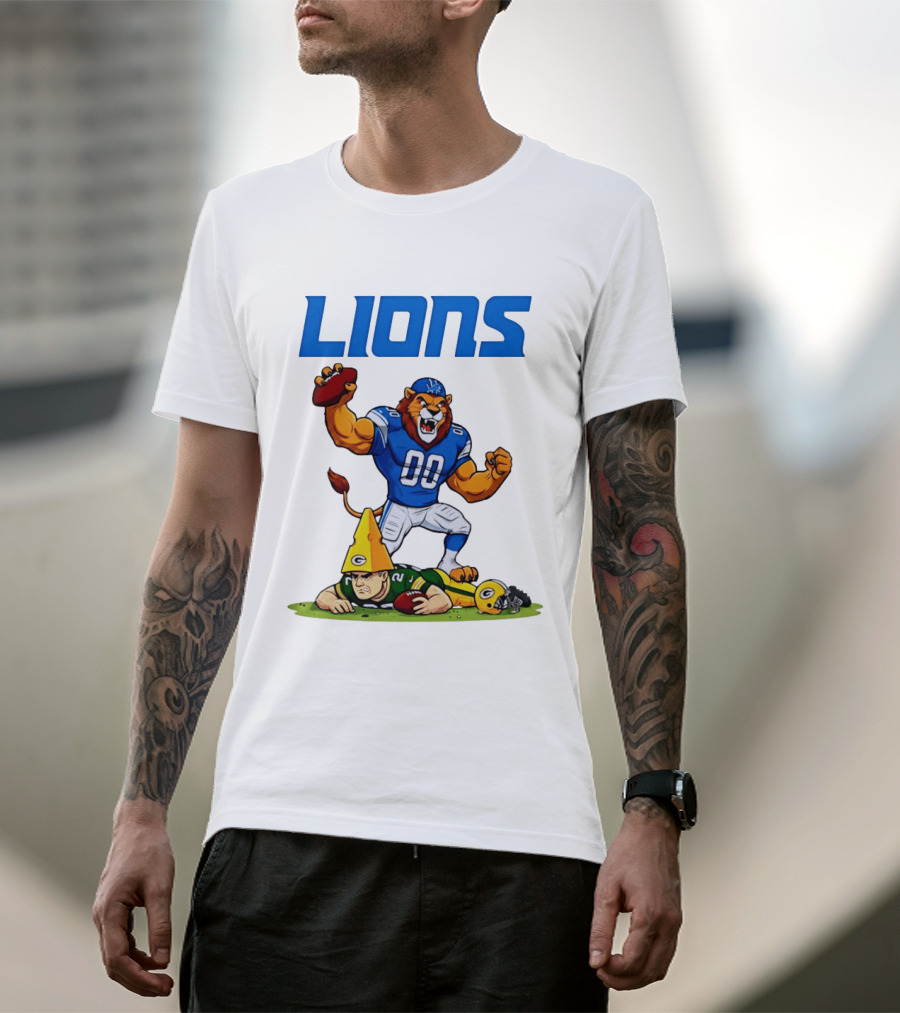 Detroit Lions Rivalry Celebration Against Green Bay Packers T-Shirt
