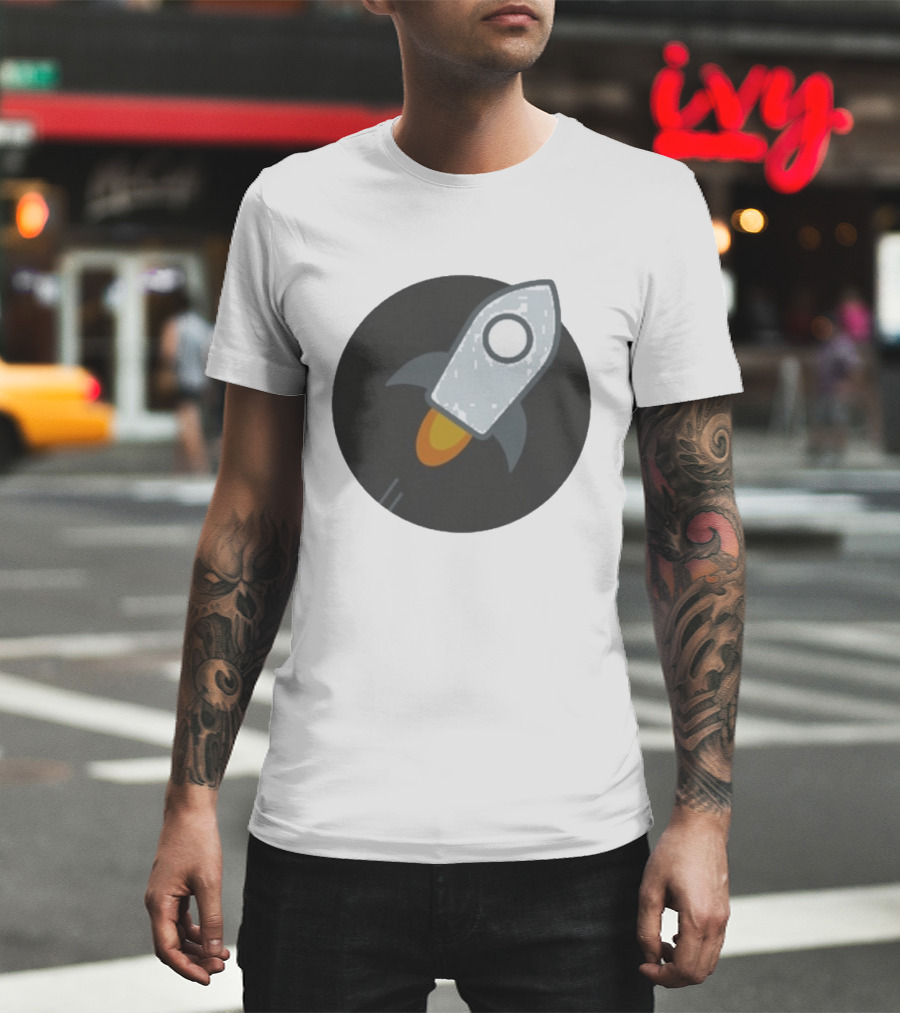 Stellar Rocket Cryptocurrency Digital Spacecraft T-Shirt