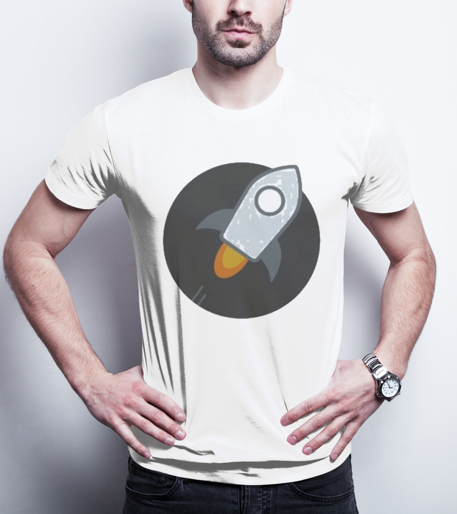 Stellar Rocket Cryptocurrency Digital Spacecraft T-Shirt