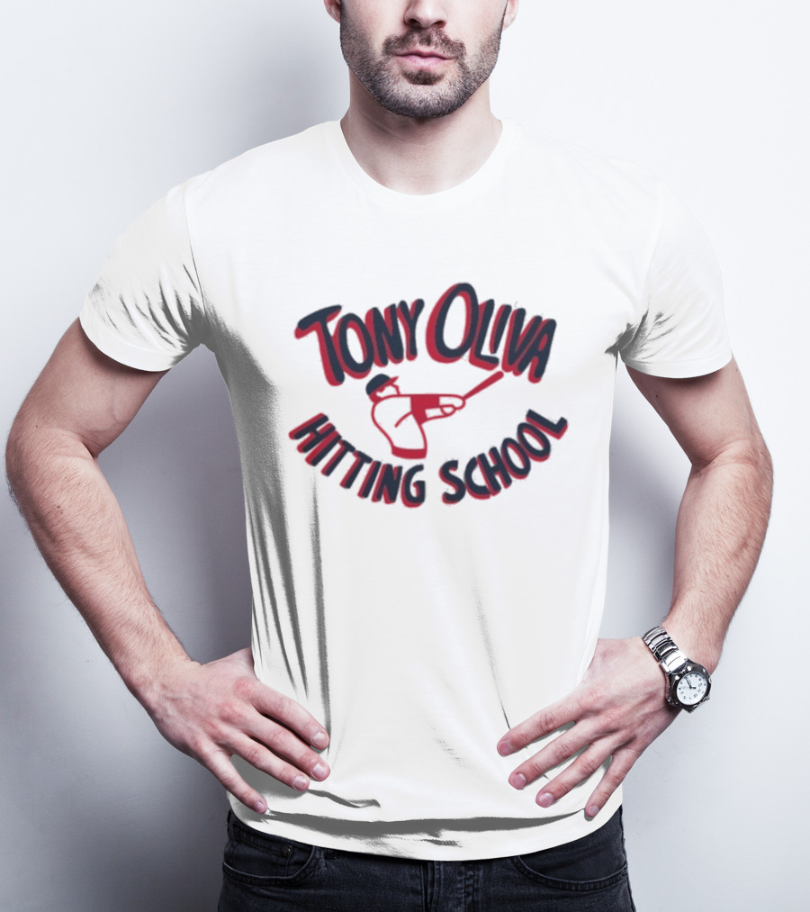 Tony Oliva Hitting School Baseball Iconic Swing T-Shirt