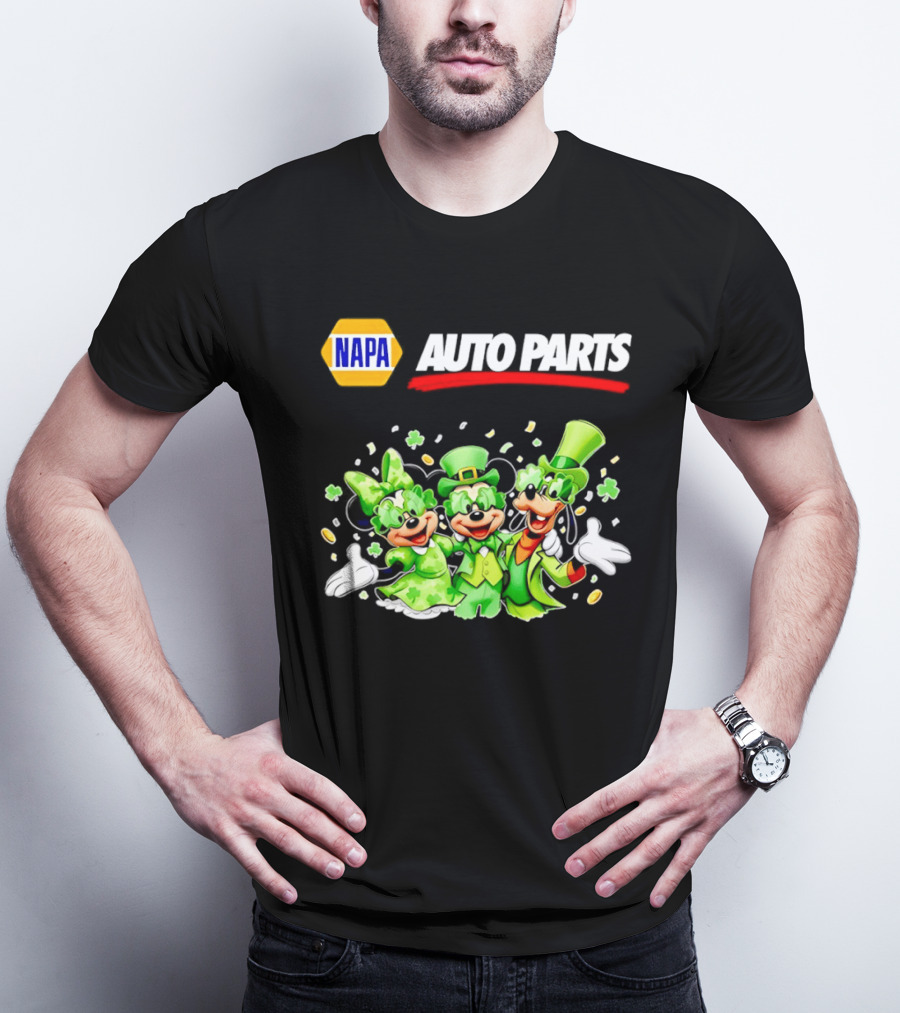 NAPA Auto Parts Mickey Mouse St Patrick's Day T-Shirt