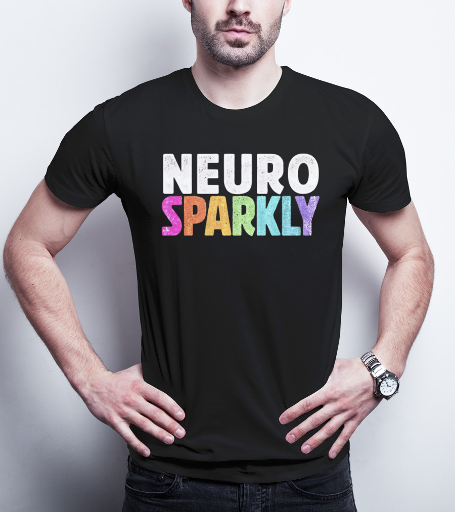 Neuro Sparkly Rainbow Glitter T-Shirt