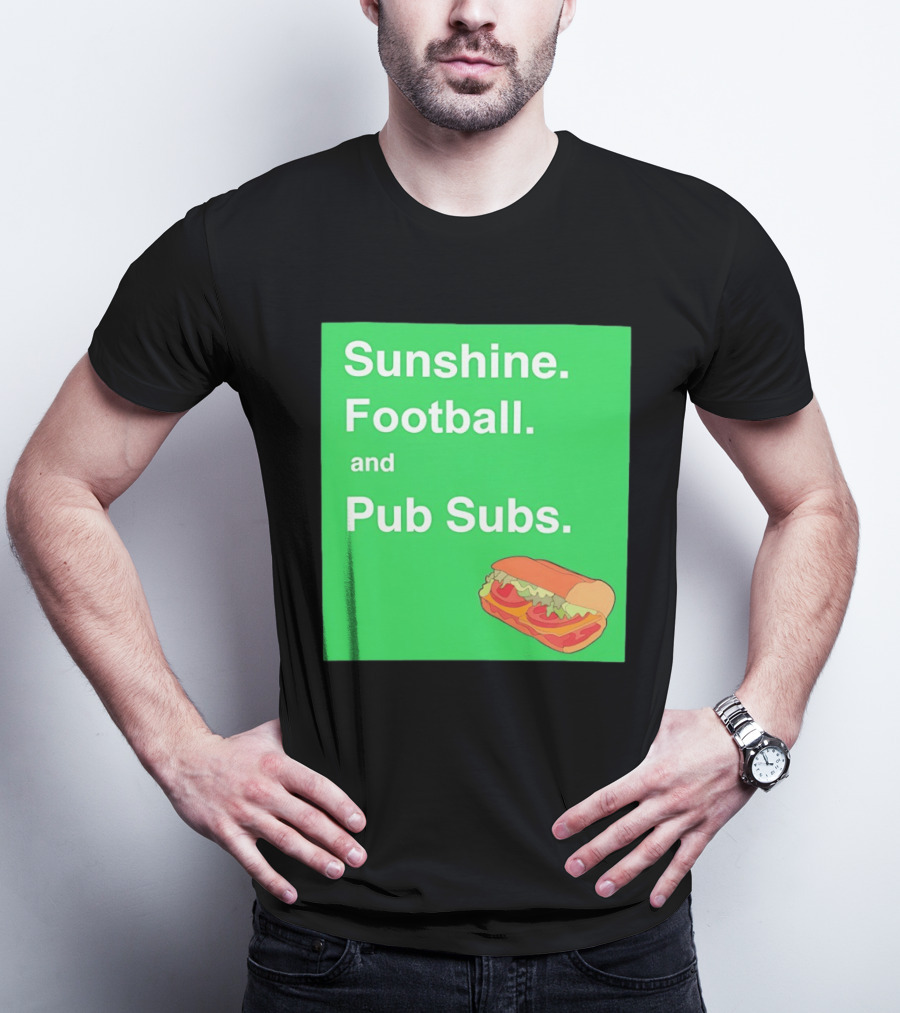 Sunshine Football And Pub Subs Nostalgic Vibes T-Shirt
