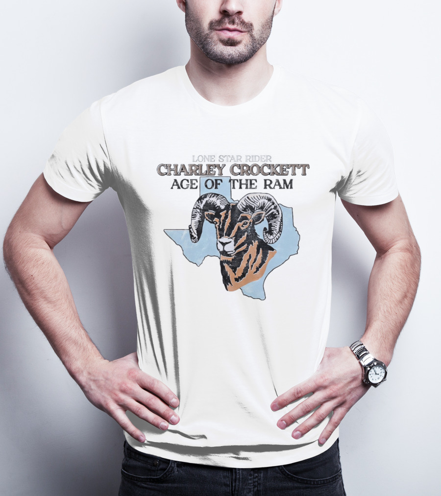 Charley Crockett Age Of The Ram Texas Map Sheep T-Shirt