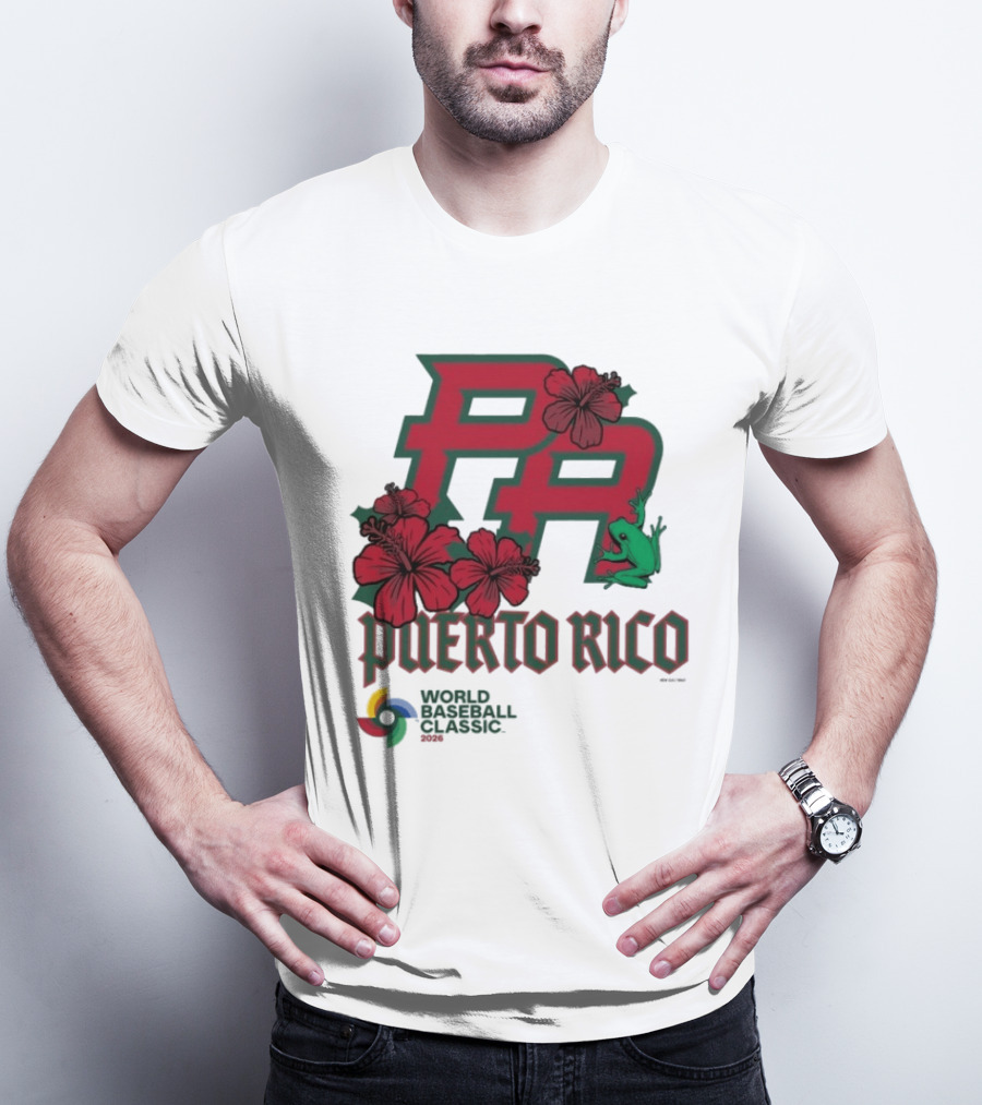 Puerto Rico 2026 World Baseball Classic Hibiscus Coqui T-Shirt